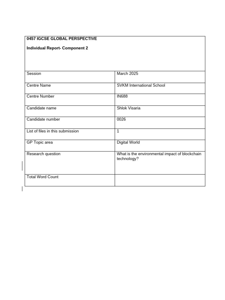 IR - Shlok Visaria - 10C - Draft 3 | PDF | Cryptocurrency