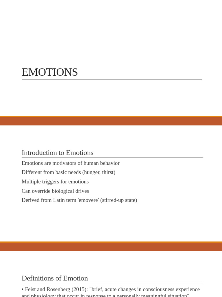 Emotions Presentation | PDF | Emotions | Motivational