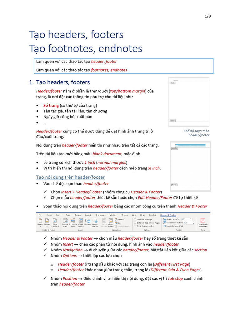 Word - 06 - Tao Headers - Footers | PDF