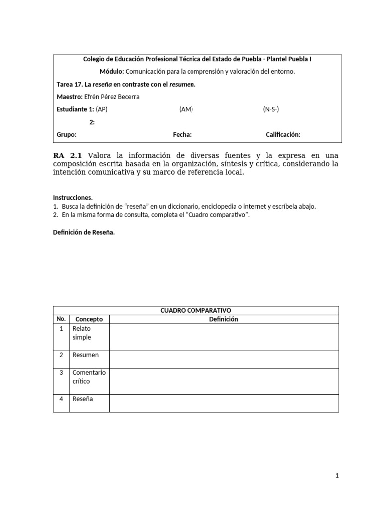 T17 - Reseña Contraste Resumen | PDF