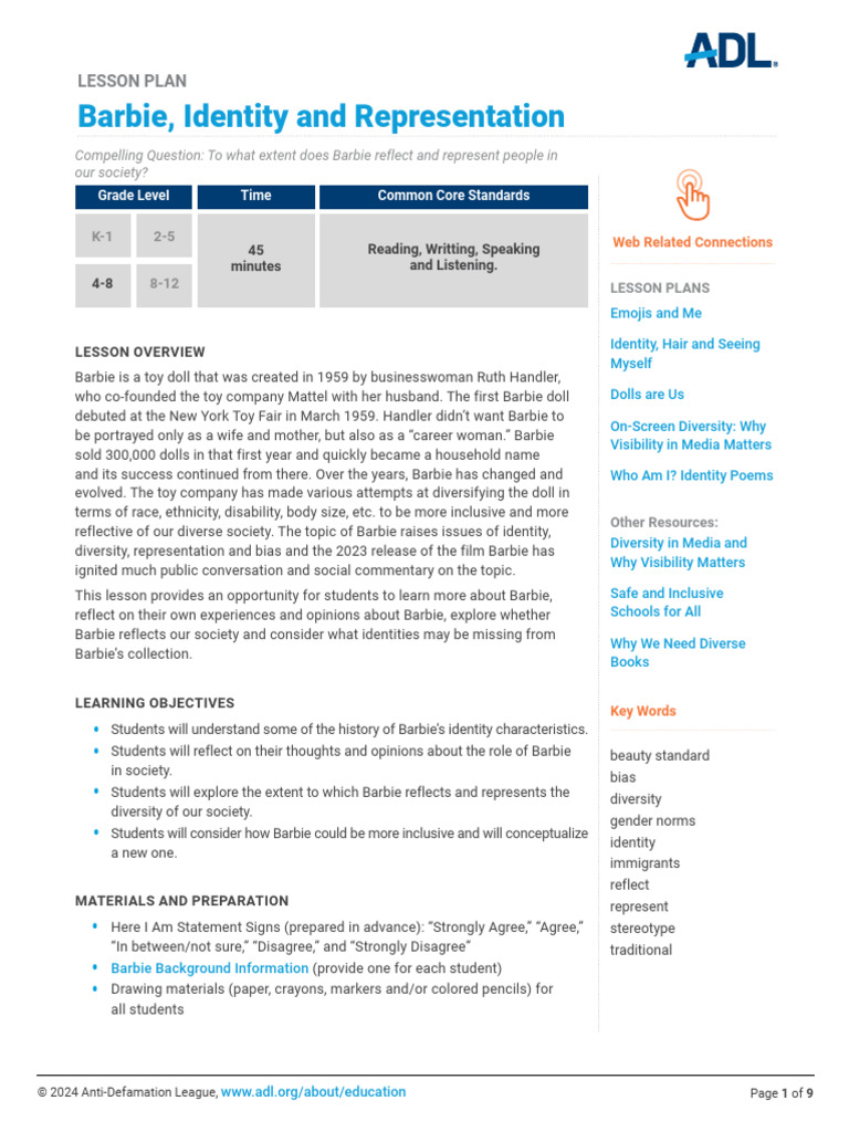 Barbie Identity and Representation | PDF | Barbie