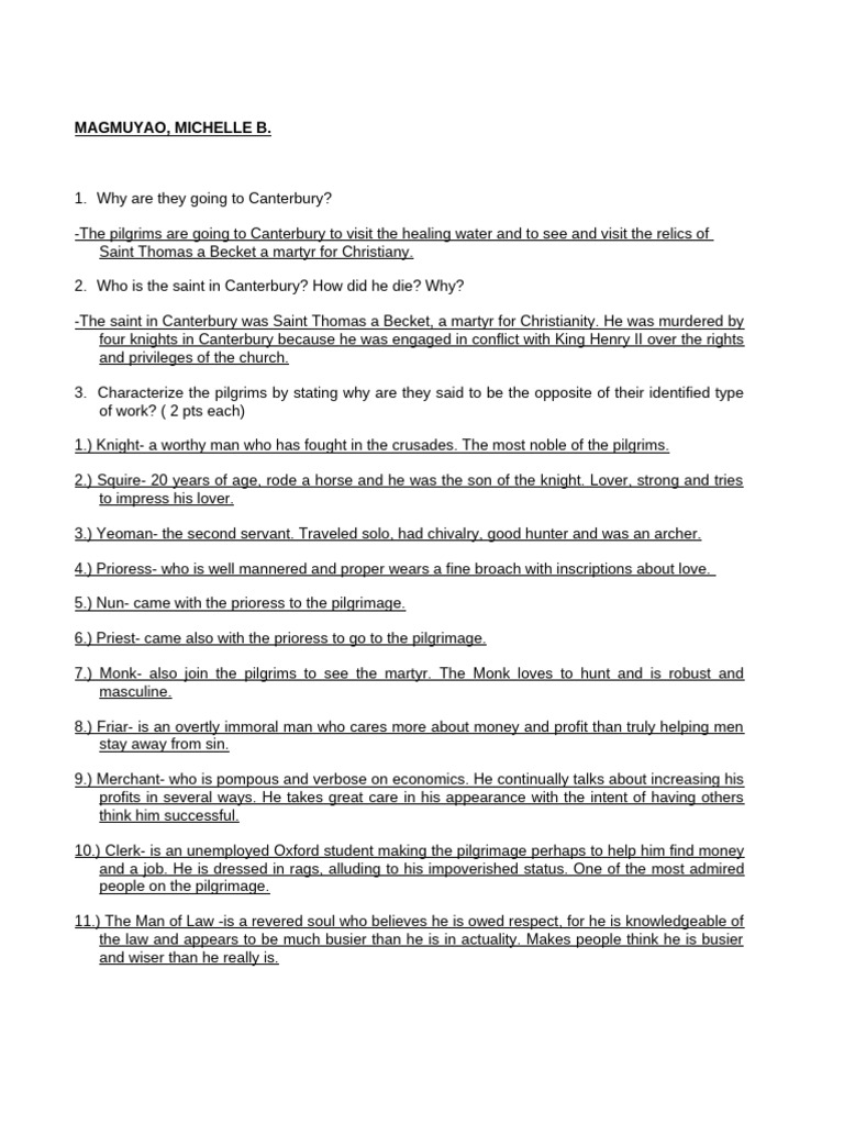 Canterbury_Tales_activity | PDF | The Canterbury Tales