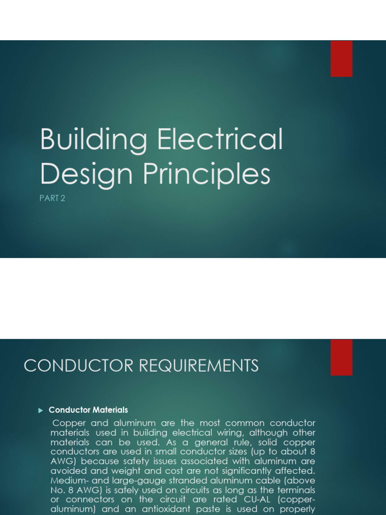 Building Electrical Design Principles Part II | PDF | Electrical ...
