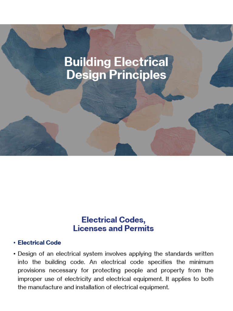 Building Electrical Design Principles Part I | PDF | Alternating ...