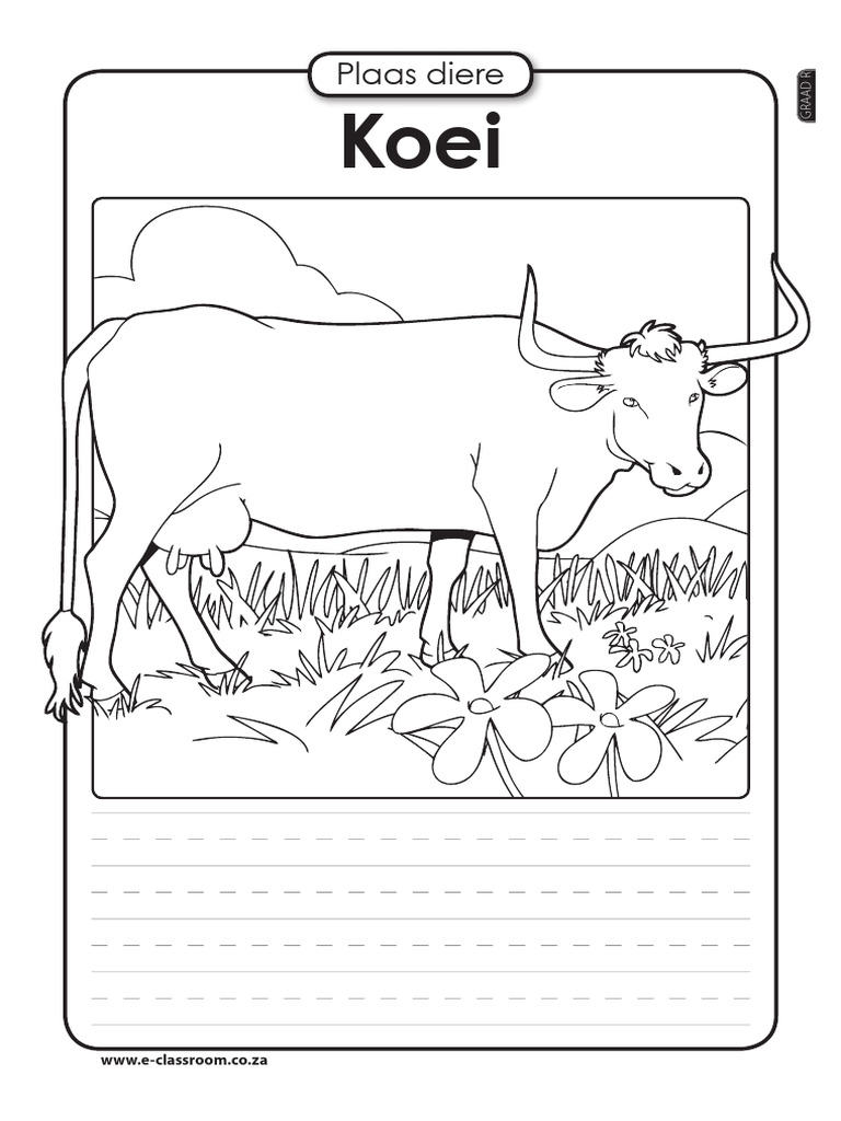 E Classroom Free Worksheets AFRIKAANS Grade R Term 3 Lifeskills FARMING ...