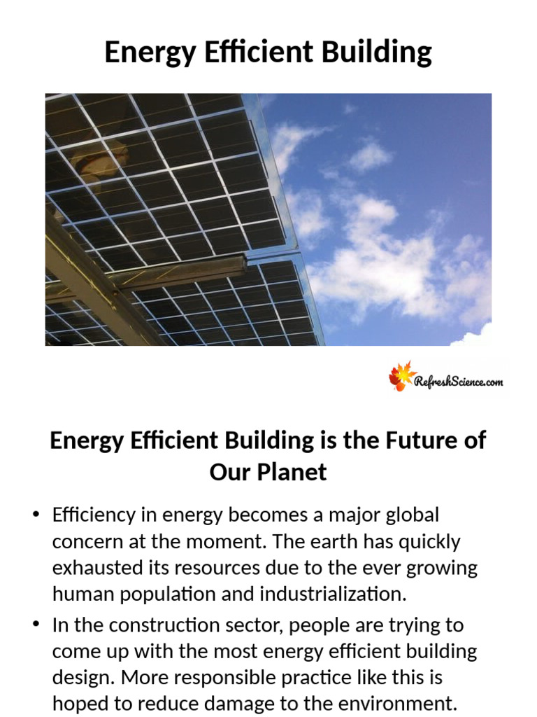 Energy Efficient Building | PDF | Building Insulation | Building Materials