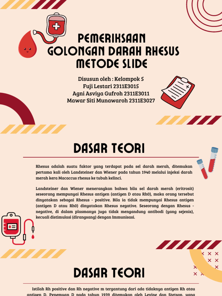 Pemeriksaan Rhesus Metode Slide | PDF