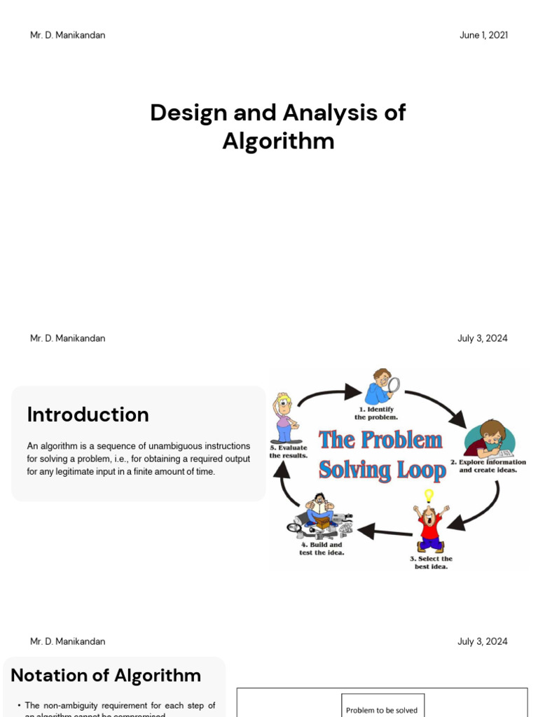 Daa Unit 1 | PDF | Algorithms | Mathematical Optimization
