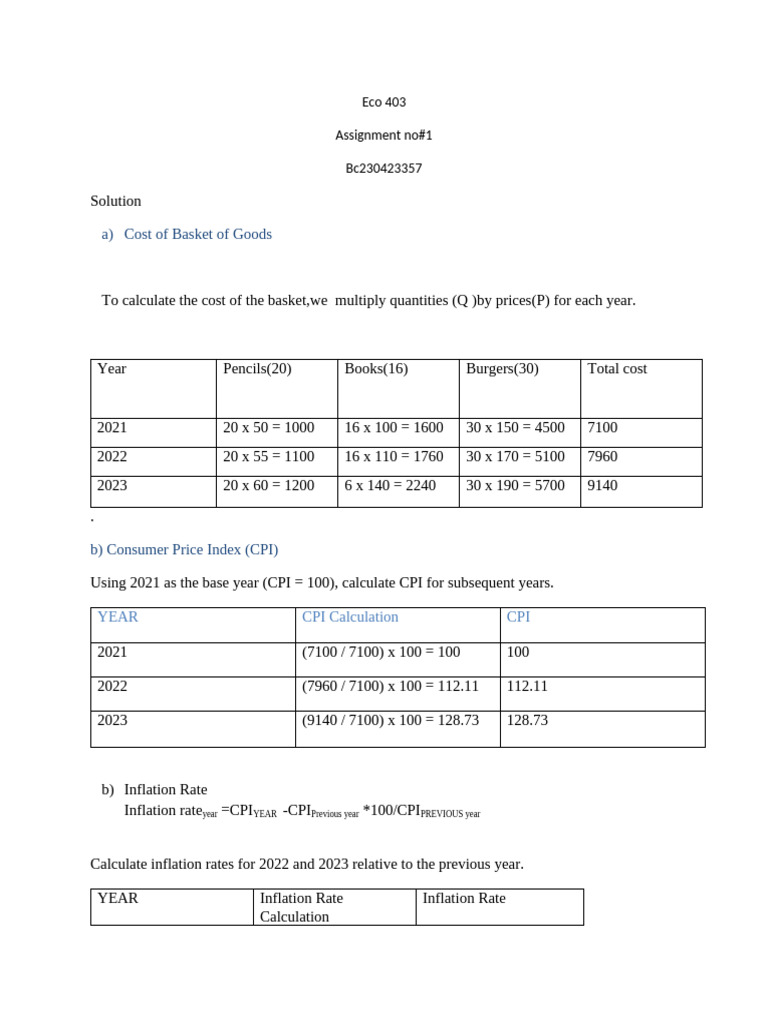 Eco 403 Assigment | PDF