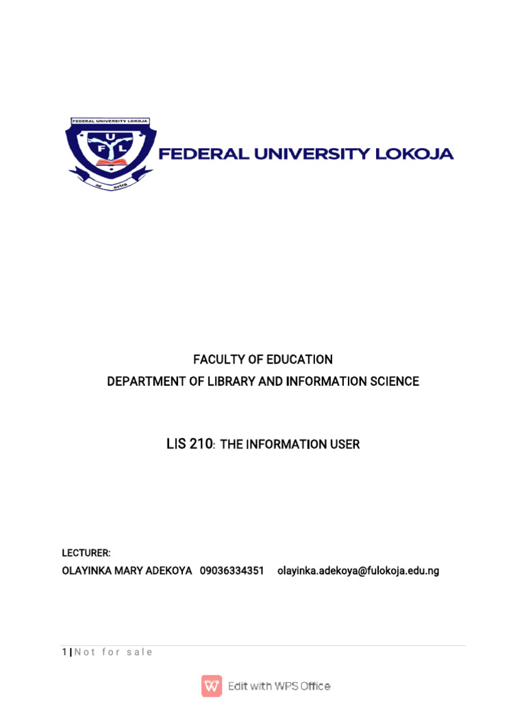 Information User Lecture Note | PDF | Information And Communications Technology | Libraries