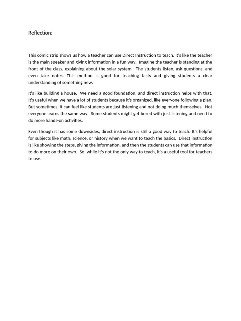 Reflection ComicStrip | PDF