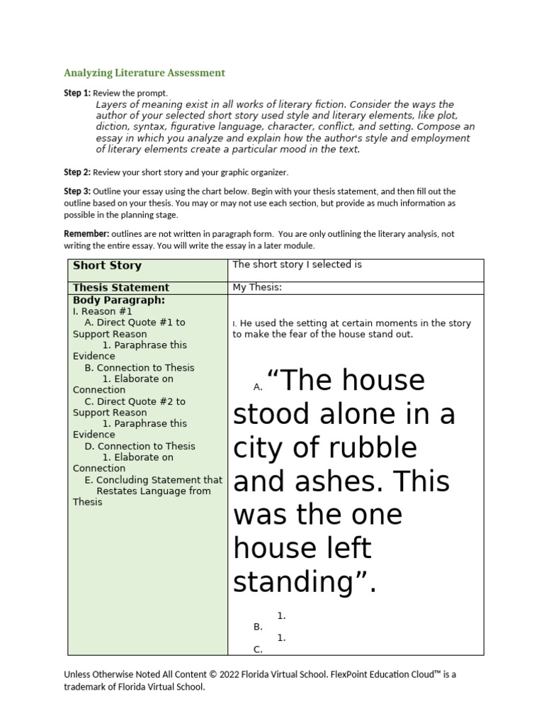 Analyzing Literature Assess Rubric | PDF | Essays | Human Communication