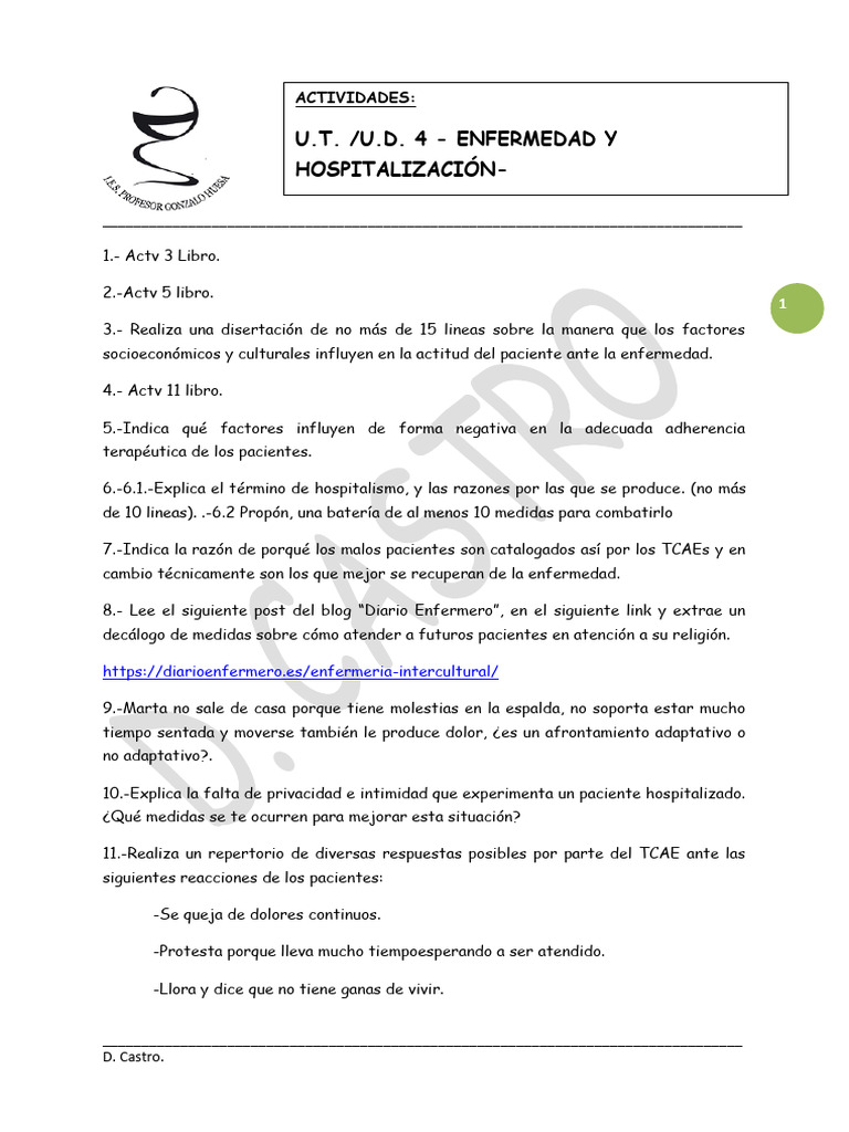 Relac. Actv. U.d.4 | PDF | Sicología