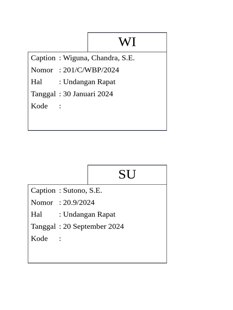 Kartu Index Arsip Nomor | PDF | Hukum