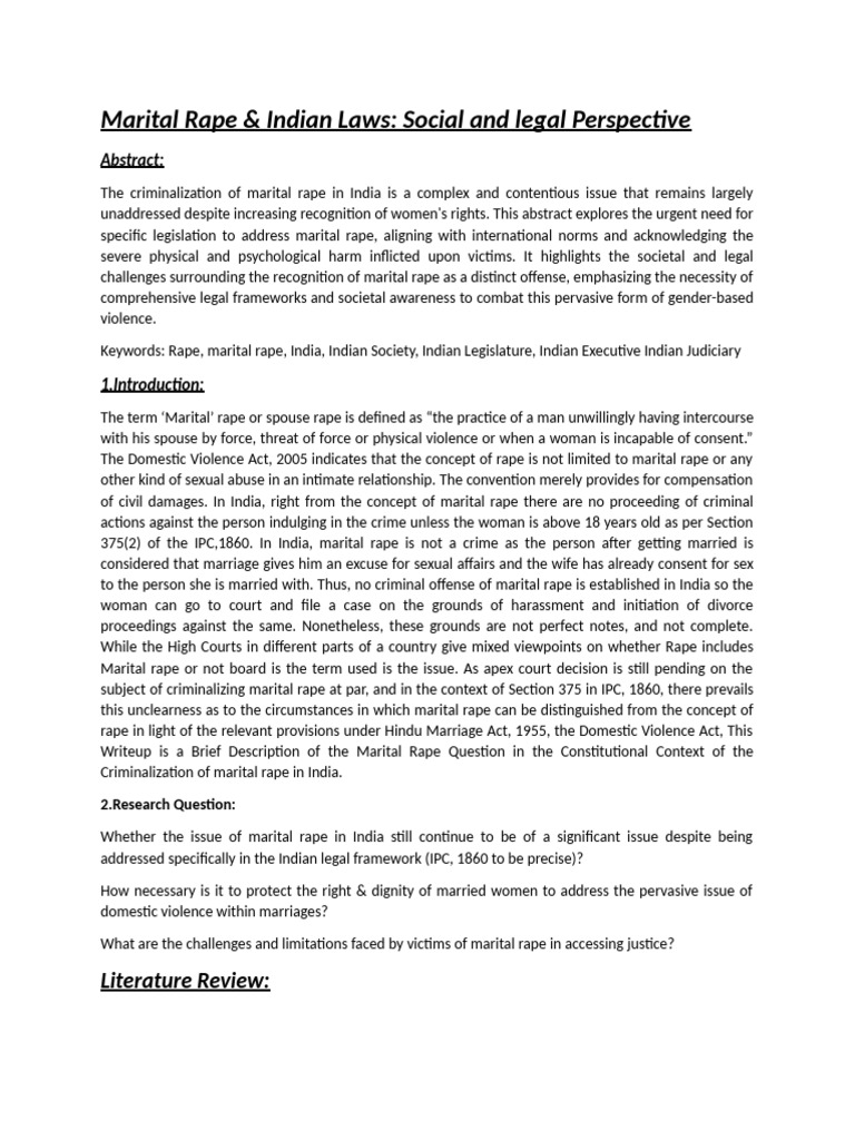 Marital Rape | PDF | Rape | Marriage