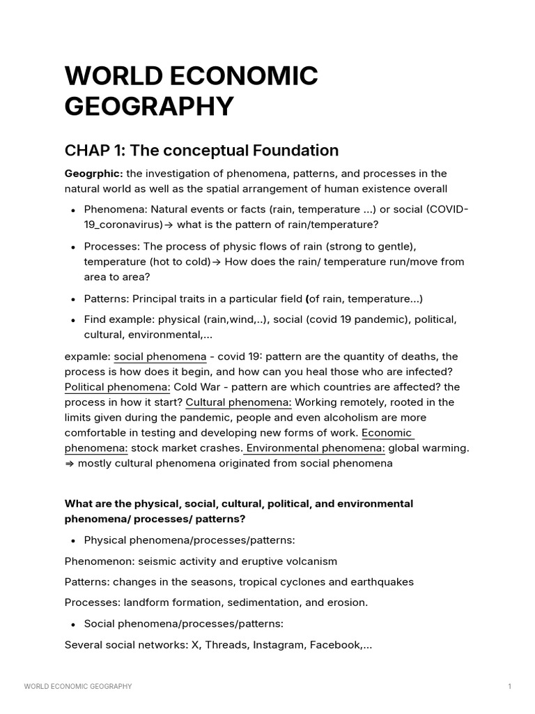 World Economic Geography | PDF | Gross Domestic Product | Labour Economics