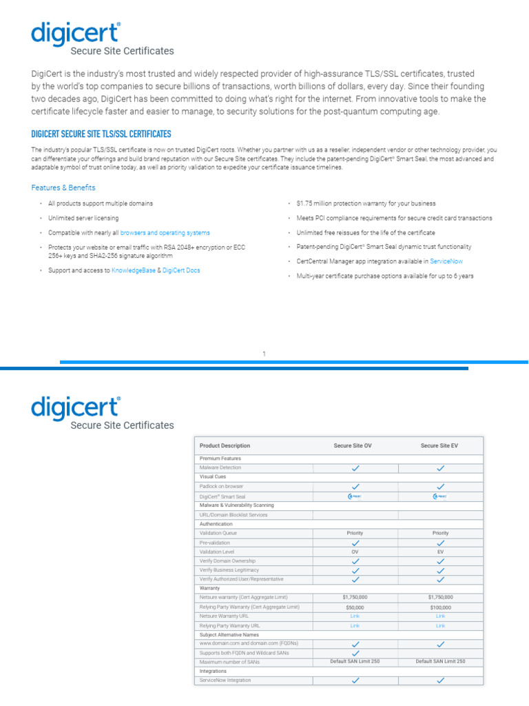 DigiCert SecureSiteEVGuide | PDF | Public Key Certificate | Transport ...