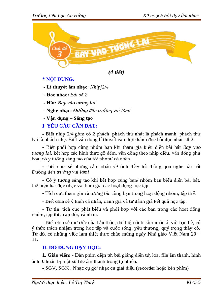 KHBD Âm NH C 5 CĐ3 | PDF