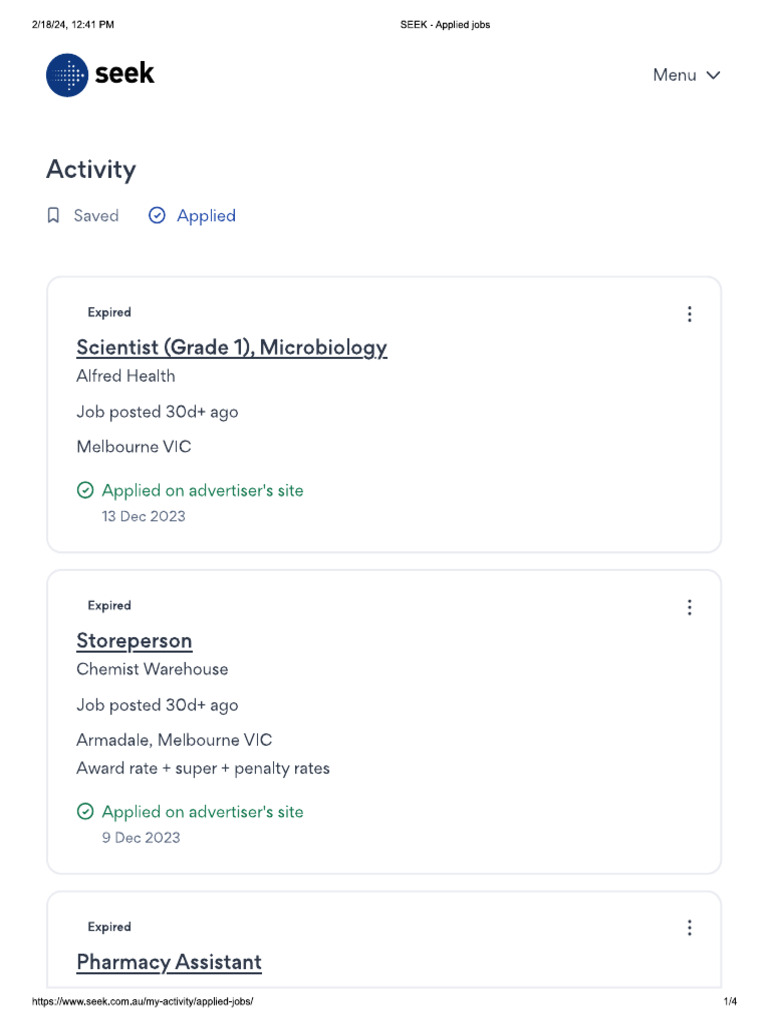 Seek Jobs | PDF