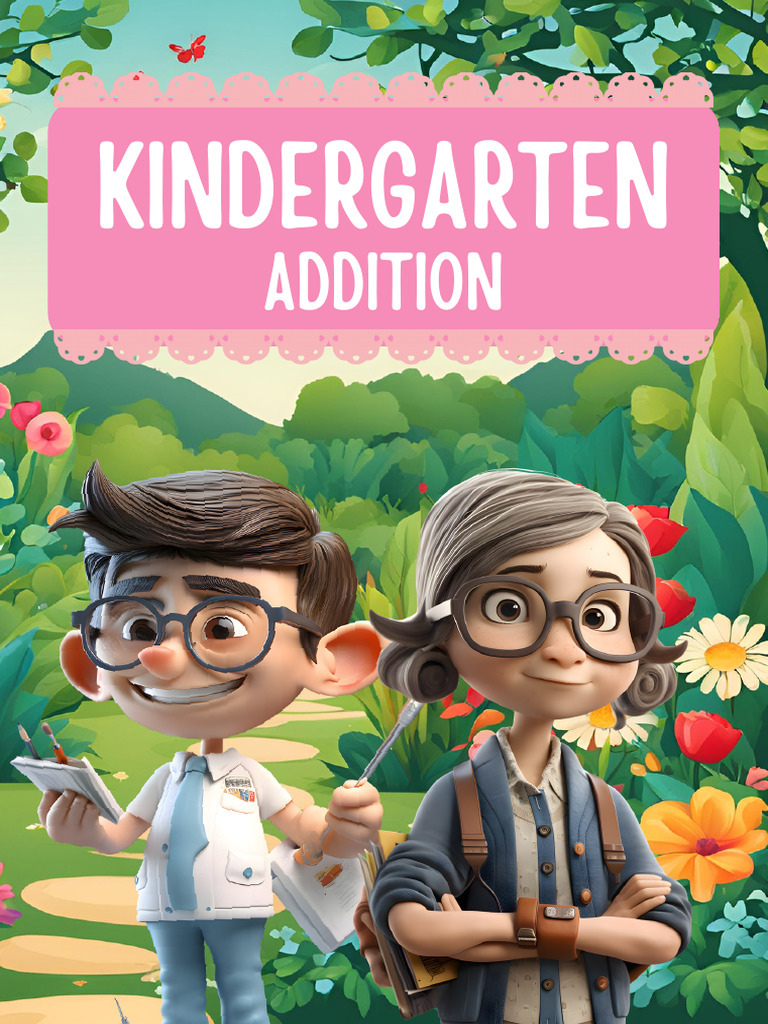 Fun and Colorful Kindergarten Addition Math Worksheet | PDF