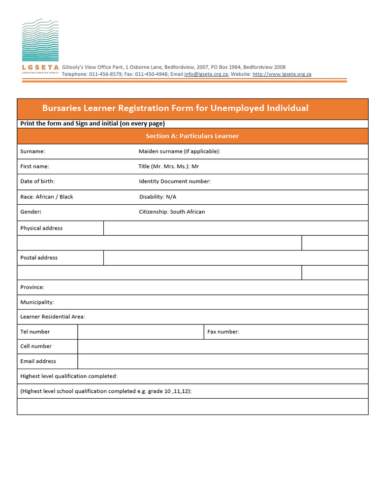 Learner Enrollment Form 2024 2025 Compressed | PDF