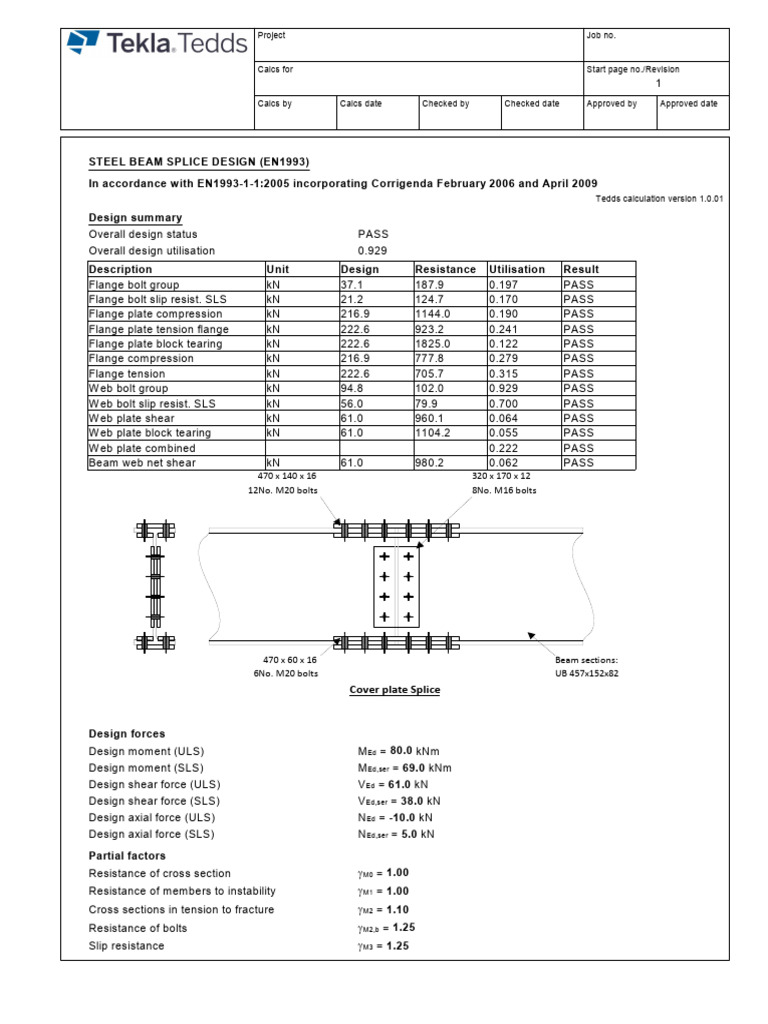 Steel Beam Splice Design Summary | PDF | Beam (Structure) | Bending