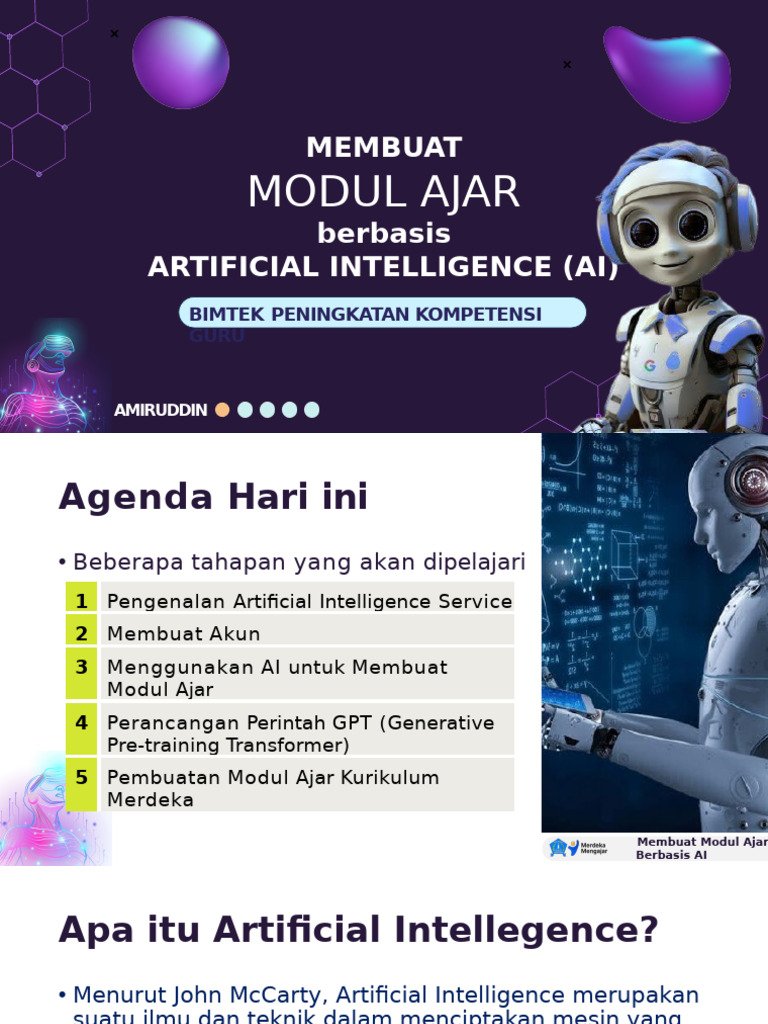 Modul Ajar Berbasis AI untuk Guru | PDF | Karier & Perkembangan | Komputer