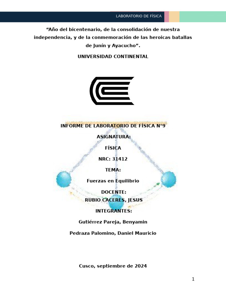 LAB 9 (1) .Arigato | PDF | Fuerza | Masa