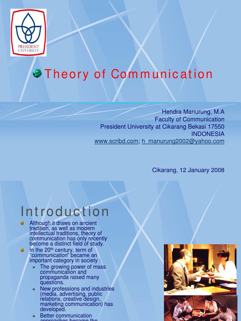 Theory of Communication | PDF | Academia | Epistemology