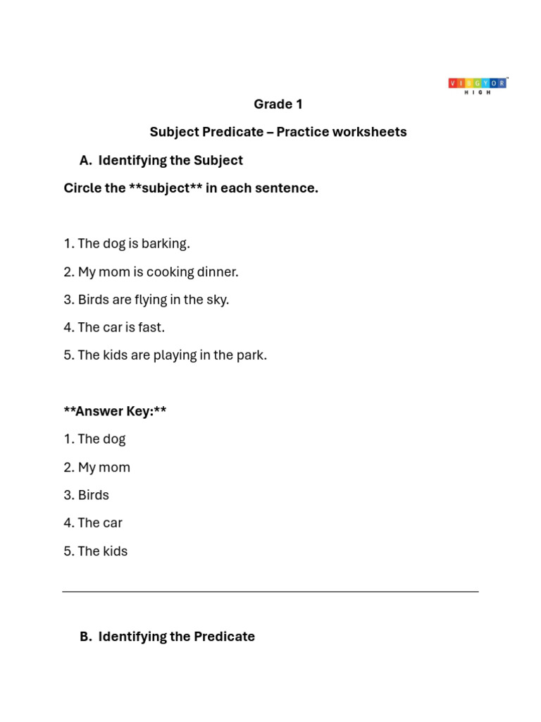 Grade 1 - Practice Worksheets 28-9-24 | PDF | Language Arts & Discipline | Foreign Language Studies