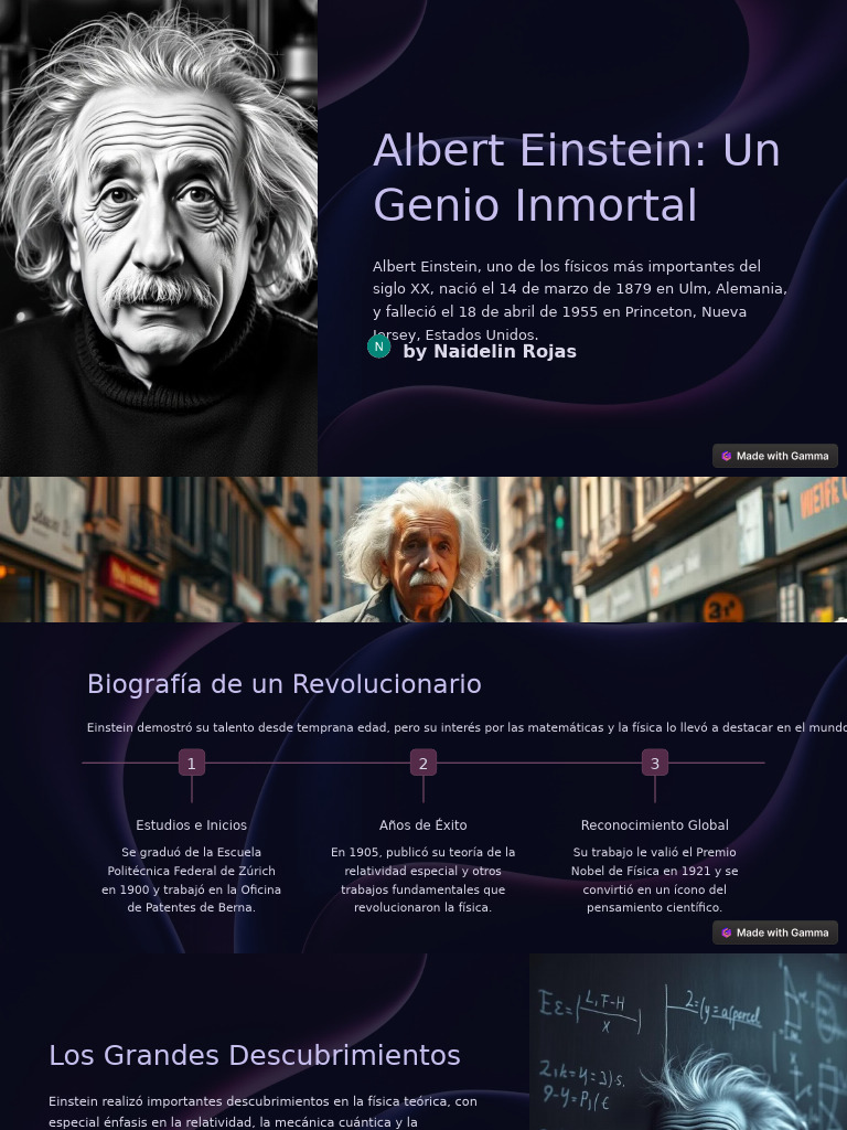 Albert Einstein Un Genio Inmortal | PDF | Albert Einstein | Efecto ...