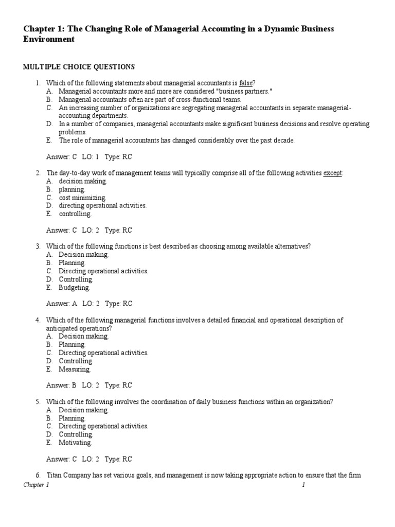 Chapter01.the Changing Role of Managerial Accounting in A Dynamic ...