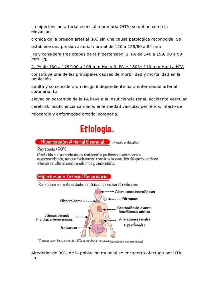 La Hipertensión Arterial Esencial o Primaria | PDF | Hipertensión ...