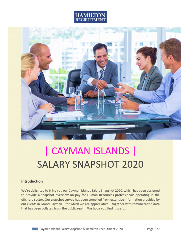 Cayman-Islands-Salary-Snapshot-2020 (Cayman Salaries) | PDF | Regulatory Compliance | Recruitment