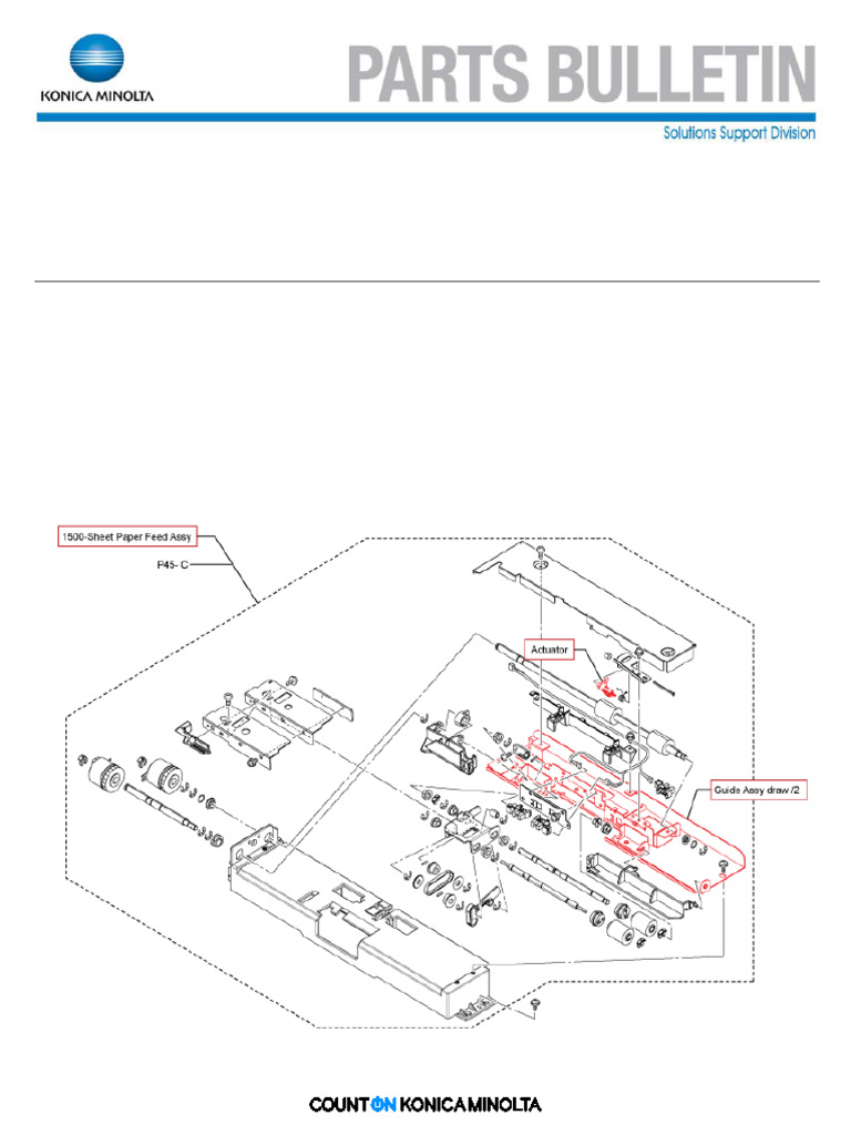 9013 - 1500-Sheet Paper Feed Assy Change (1500-SHEET PAPER FEED SECTION ...
