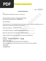 End-User Declaration Letter | PDF | Business