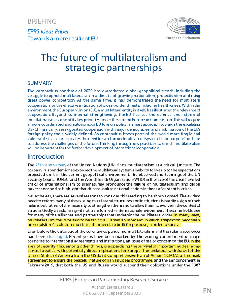 Globalization | PDF | European Union | Multilateralism