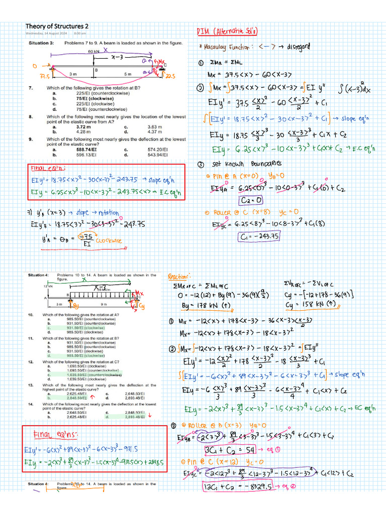 Theory of Structures 2 (August 14, 2024) | PDF