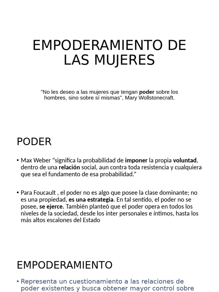 Empoderamiento de Las Mujeres | PDF | Empoderamiento | Psicología Social