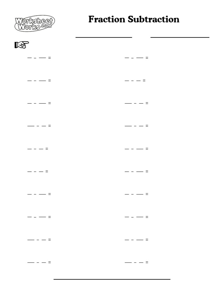 Y5 Subtract Fraction | PDF