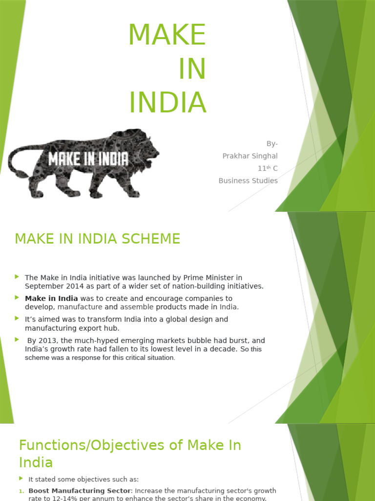 Make in India Scheme | PDF | Foreign Direct Investment | Economies