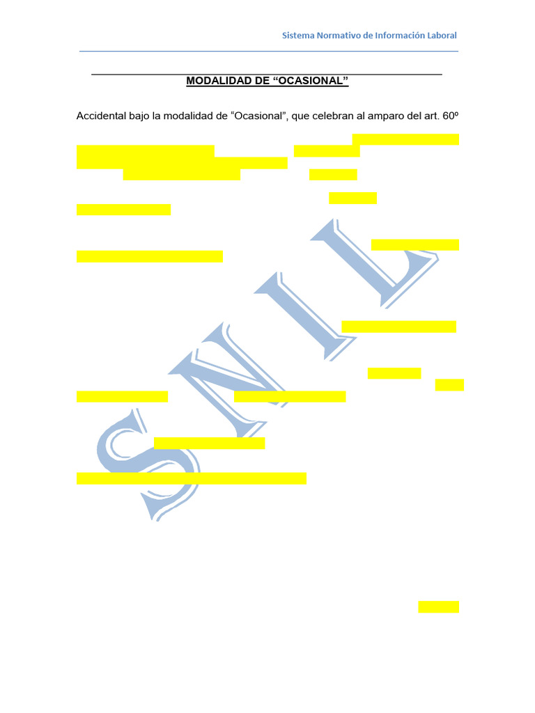 Contrato Accidental Ocasional | PDF | Derecho laboral | Economias