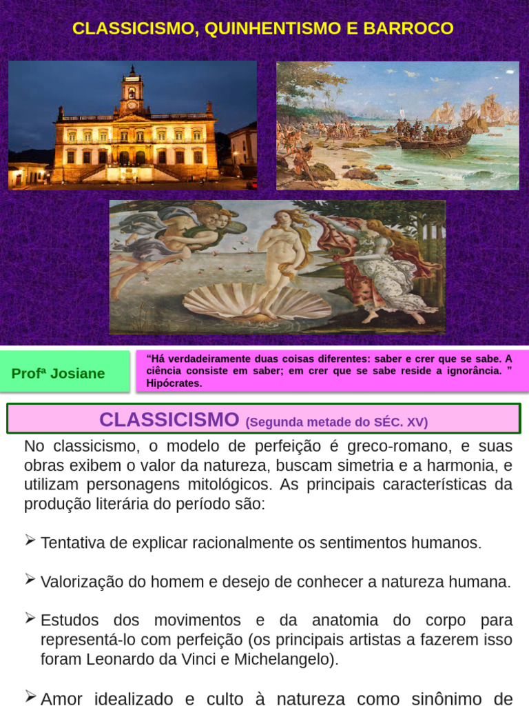 Classicismo e Quinhentismo: Estudo | PDF | Barroco | Mitologia grega