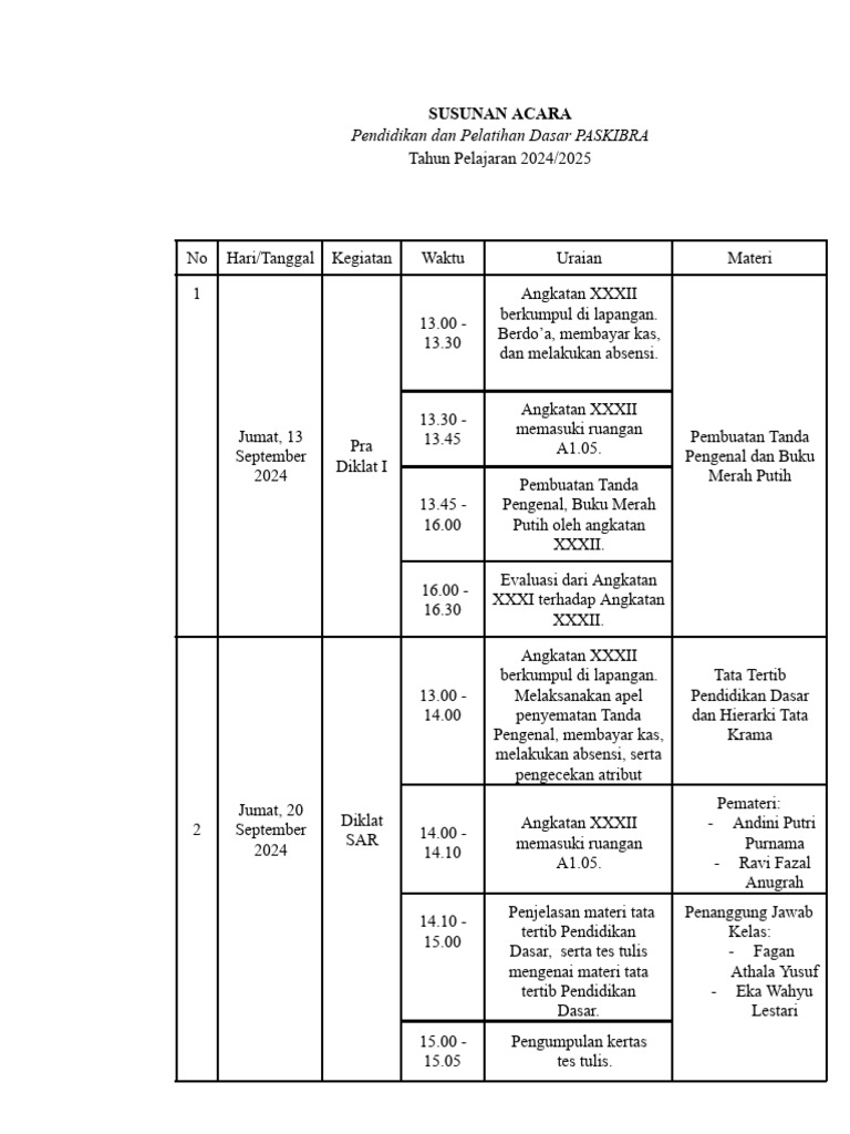Susunan Acara (1) - 3 | PDF
