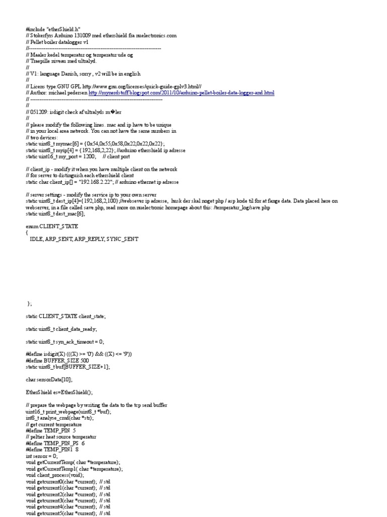 Arduino Pellet Boiler Data Logger V1 My Nerd Stuff Pdf Transmission