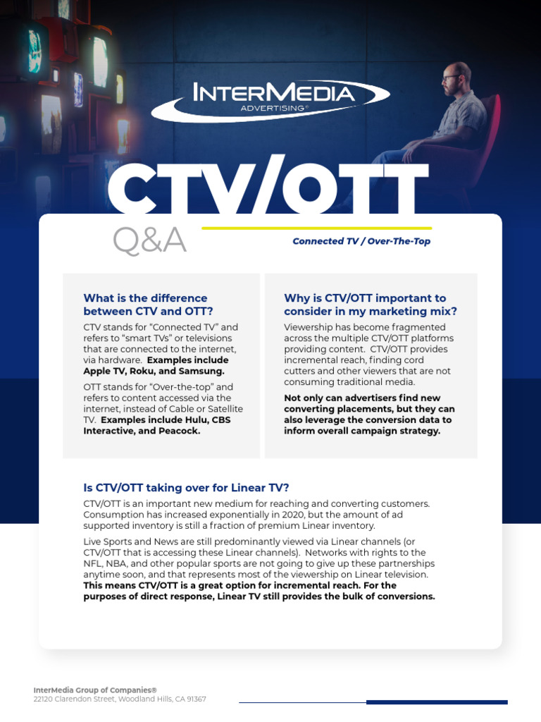 Ctv/Ott: What Is The Difference Between CTV and OTT? Why Is CTV/OTT ...