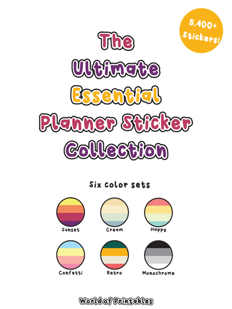 The Ultimate Essential Planner Sticker Collection - World of Printables ...