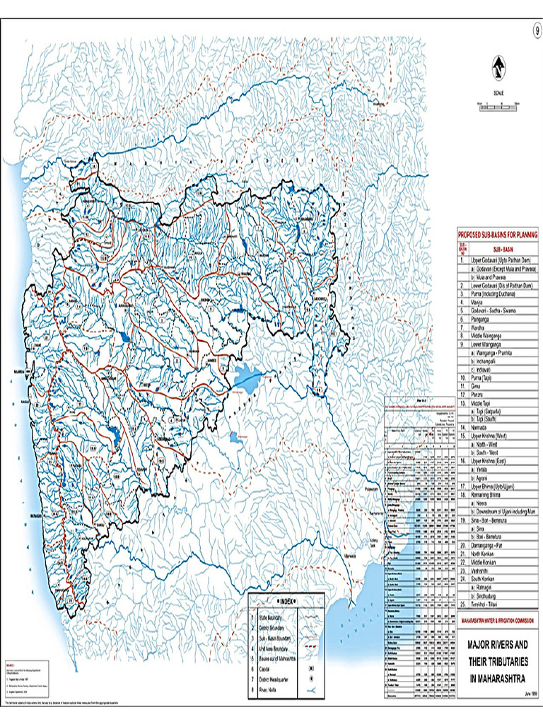 10 Major Rivers Their Tributaries in Maharashtra Source MWRRA | PDF