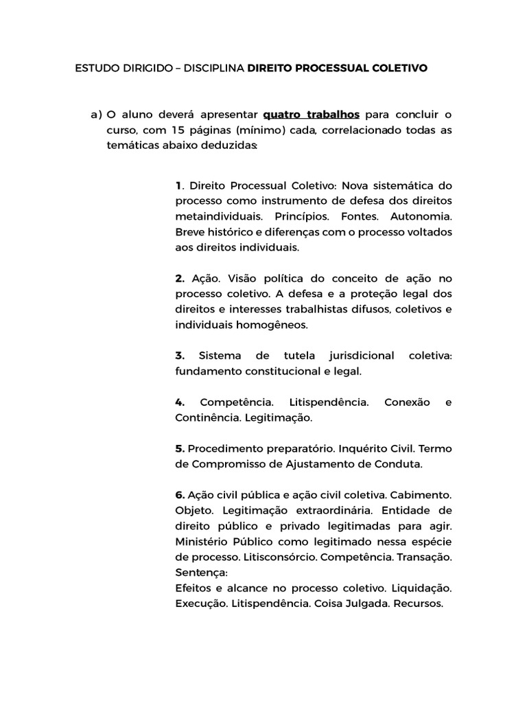 Estudo Dirigido | PDF