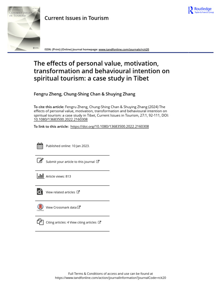 The Effects of Personal Value Motivation Transformation and Behavioural Intentio | PDF | Survey ...